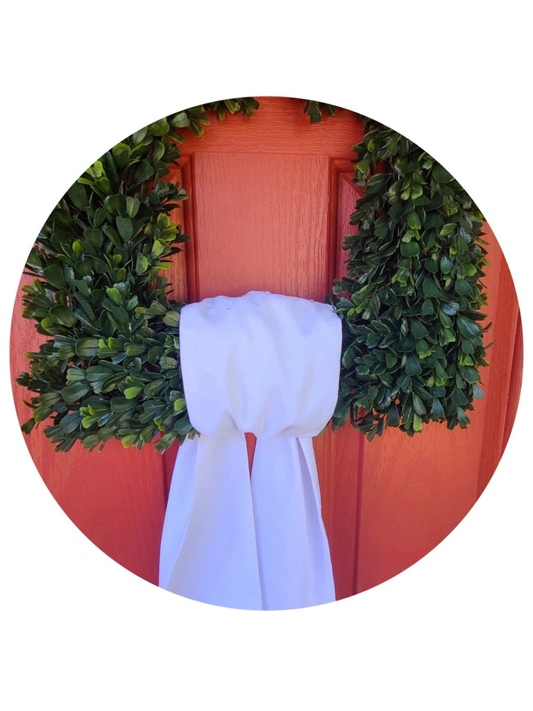 White Linen Wreath Sash – Enchanted Vines